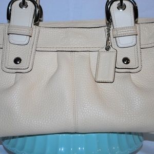Coach | Bags | Coach Ivory Handbag M949f3732 | Poshmark